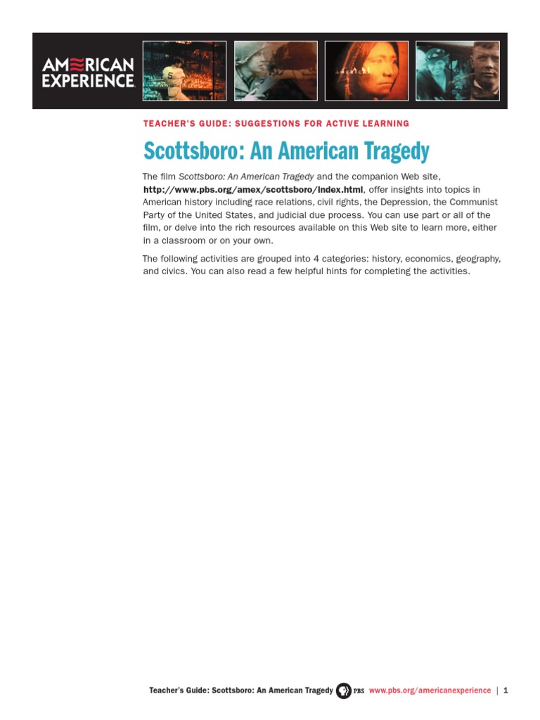Scottsboro Boys Teacher Guide | PDF | Criminal Justice | Crime & Violence