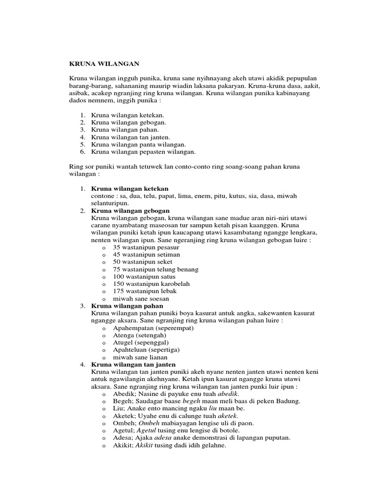 Kruna Wilangan PDF | PDF