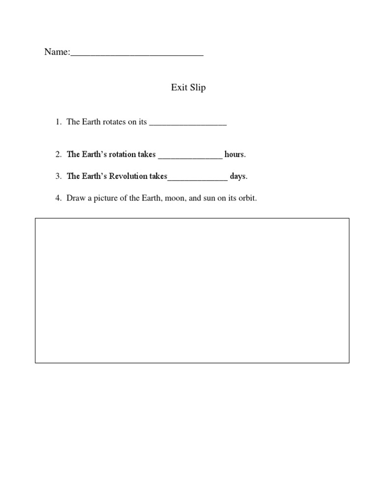 Exit Slip Lesson 5 | PDF