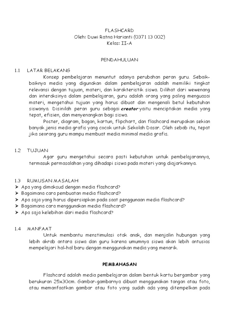 Flash Card | PDF