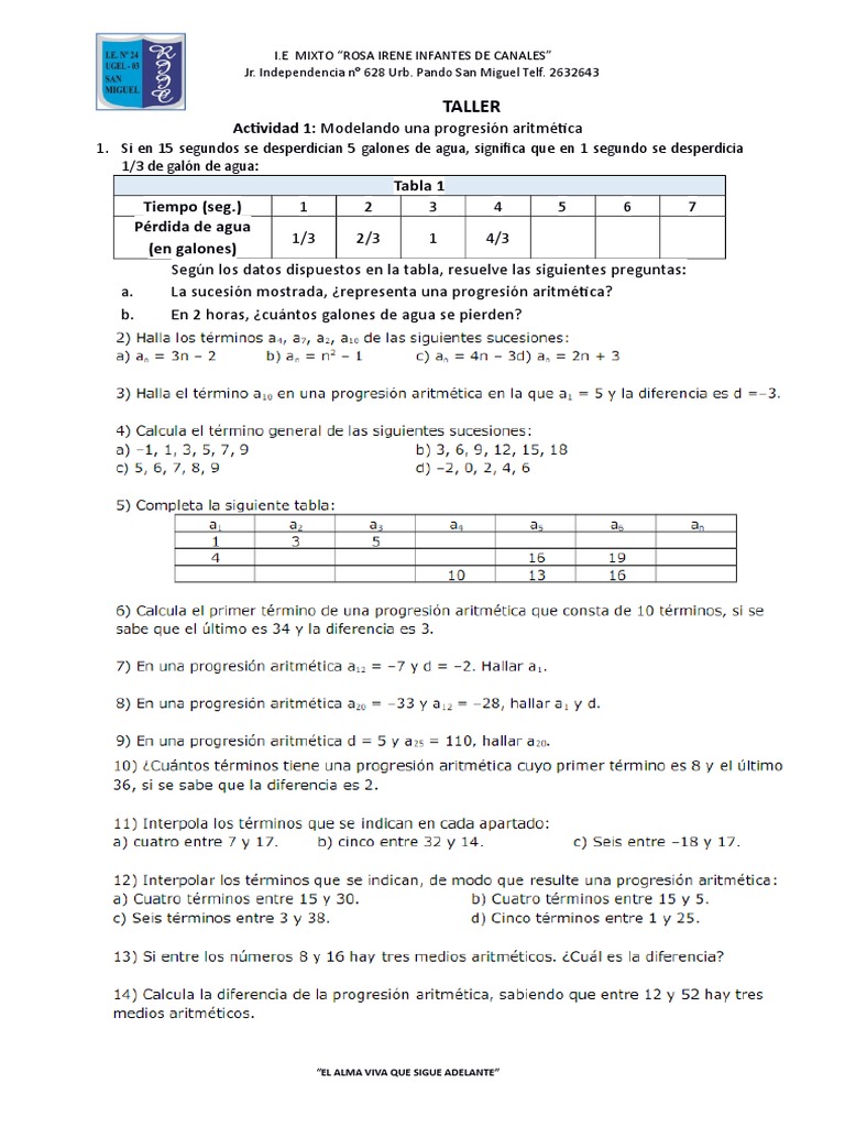 Repaso de Progresiones | PDF