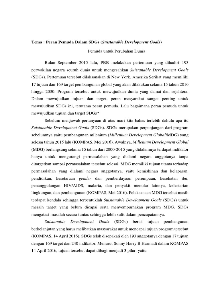 Essay (SDGS) | PDF