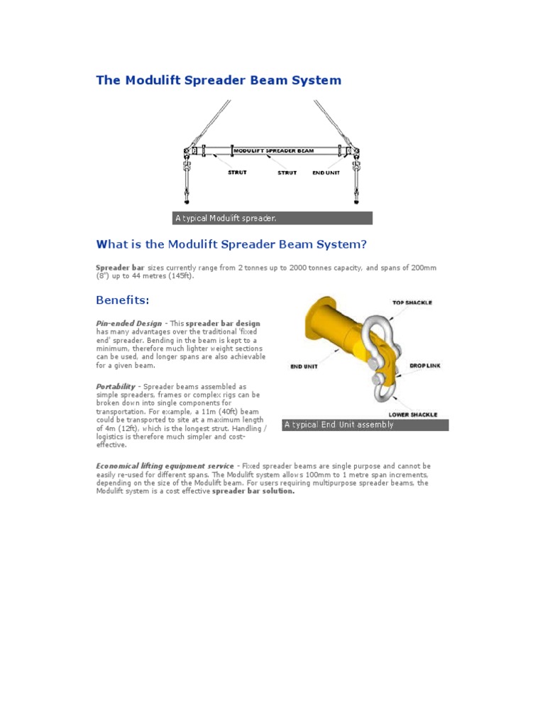 An Introduction to the Modulift Spreader Beam System - A Versatile and ...