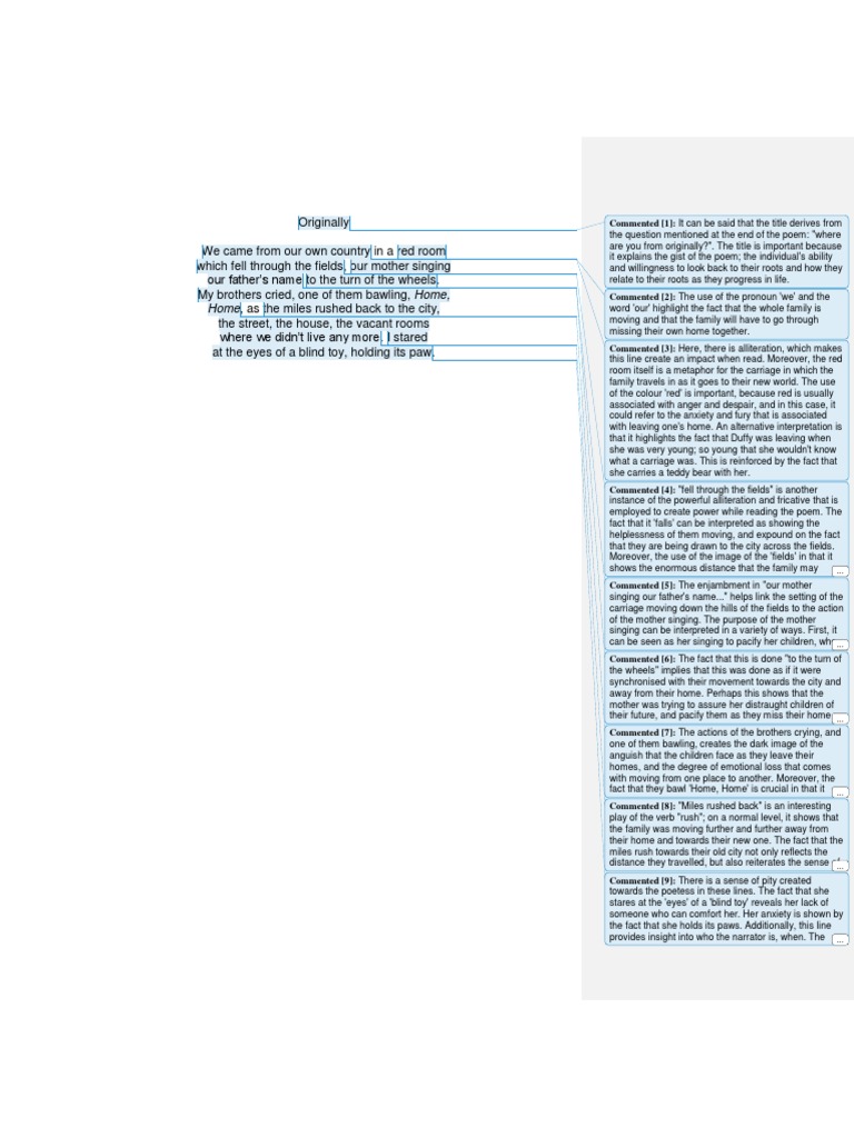 Originally-Carol Ann Duffy | PDF | Poetry | Anxiety