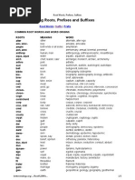 SAT / ACT Common Word Roots - Prefixes and Suffixes | PDF | English ...