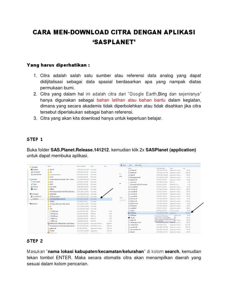 Panduan Download Citra SASPlanet | PDF | Teknologi & Rekayasa