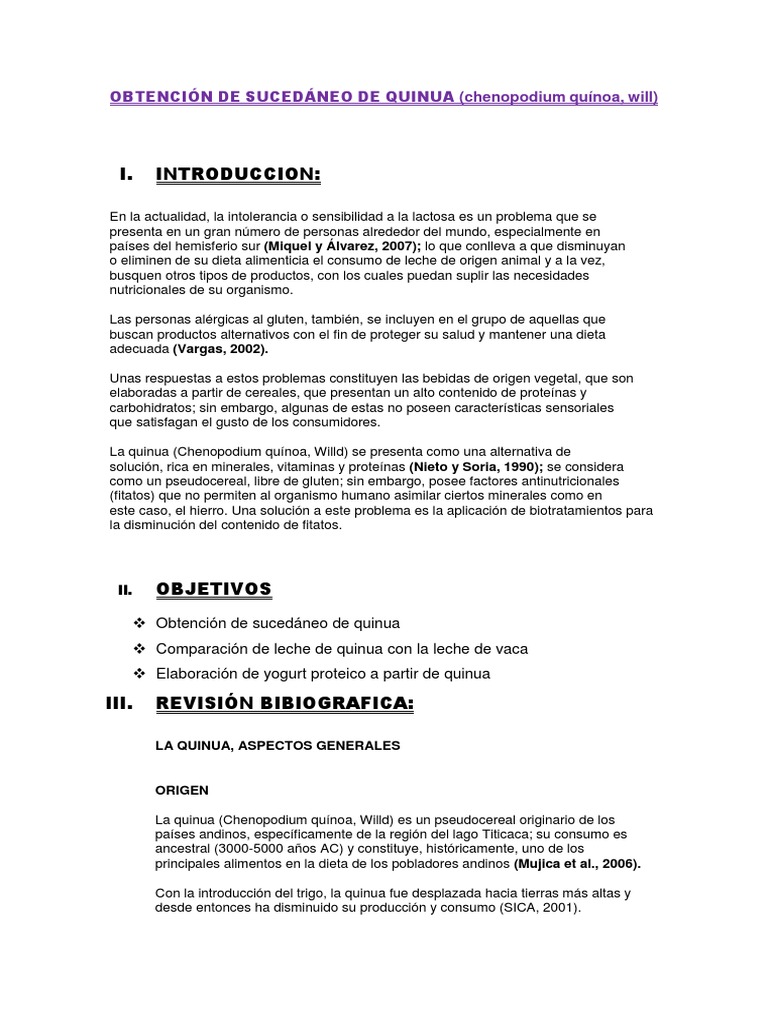 Sucedaneo Quinua | PDF | Quinua | Alimentos
