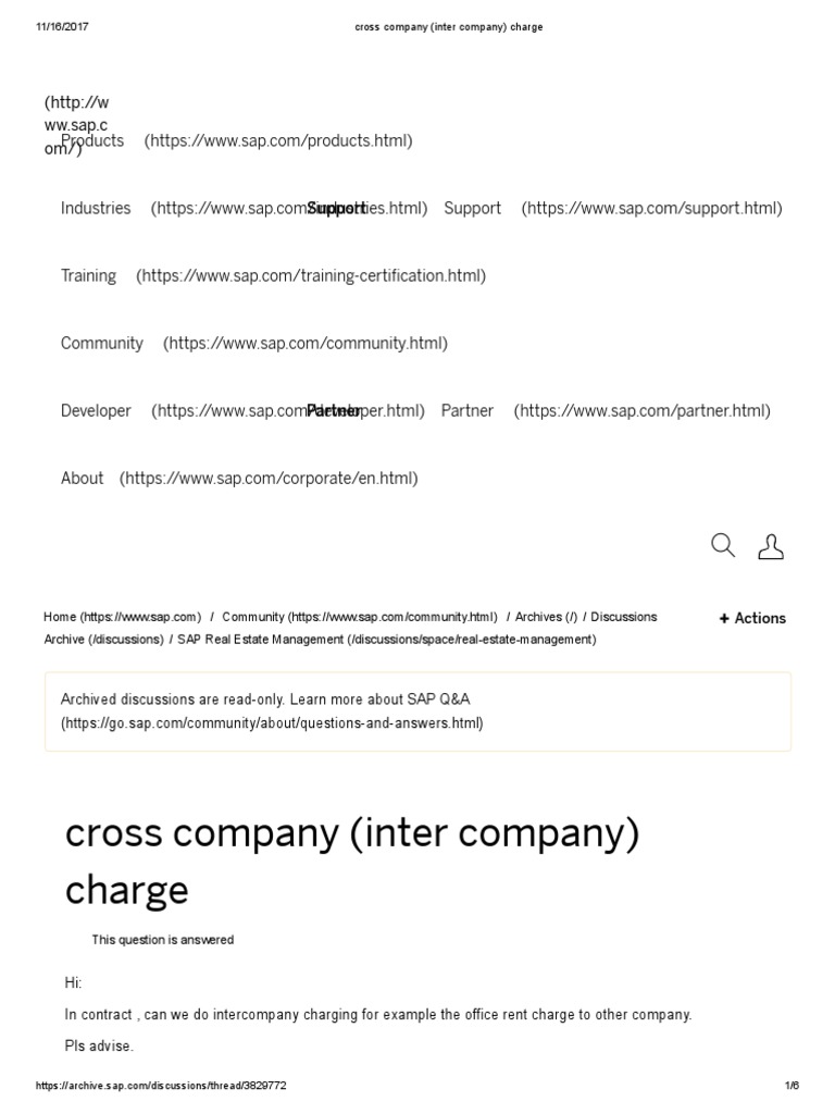 Cross Company (Inter Company) Charge | PDF | Computing | Business