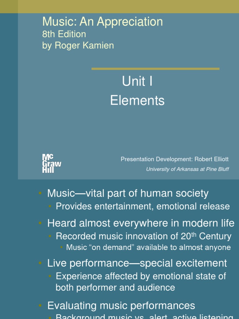 Music: An Appreciation: Unit I Elements | PDF | Chord (Music) | Musical ...