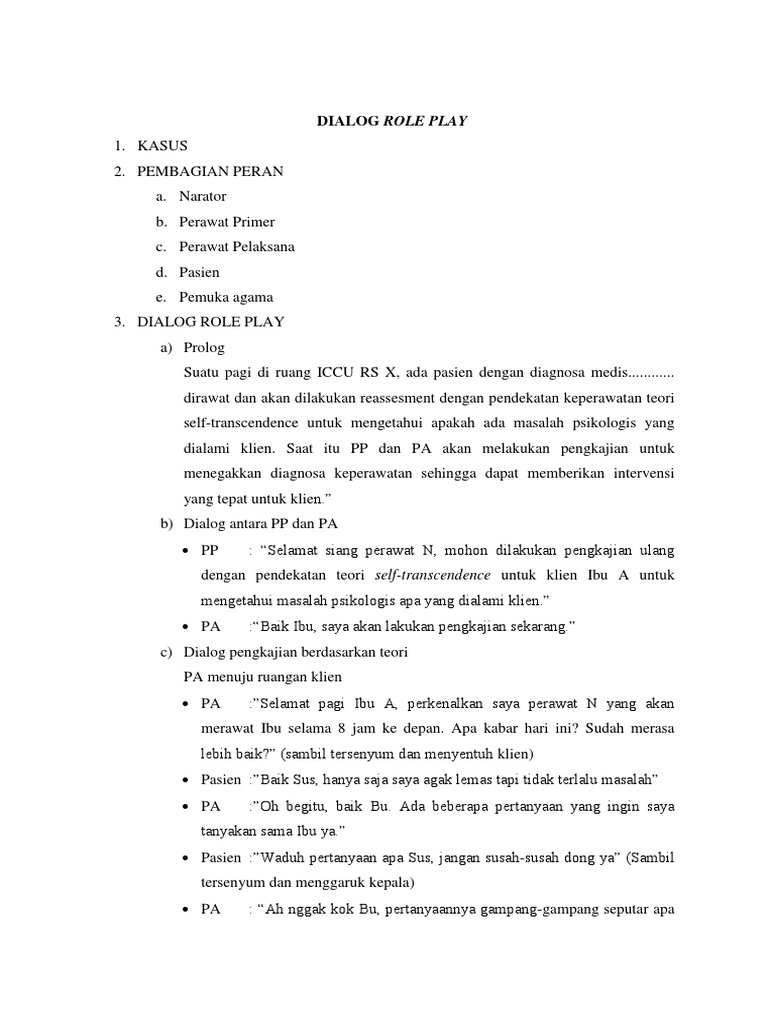 Dialog Role Play | PDF