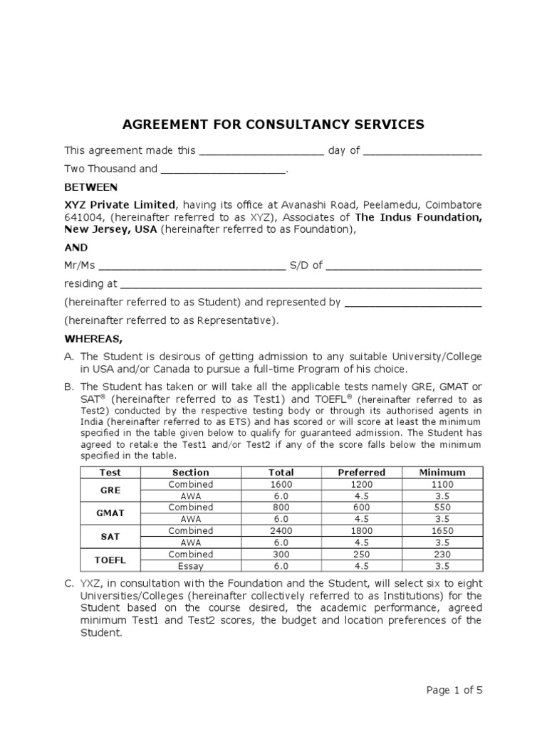 Contract - Students | PDF | University And College Admission | Graduate ...