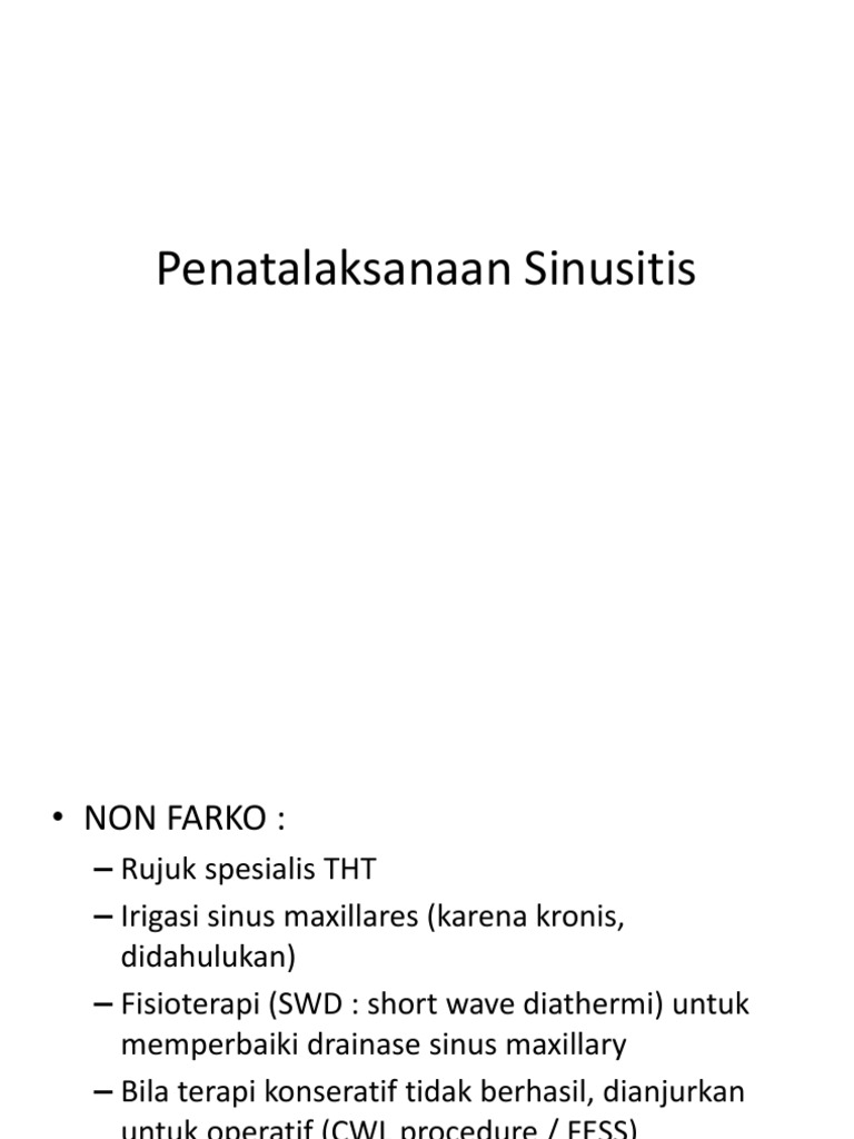 Penatalaksanaan Sinusitis | PDF