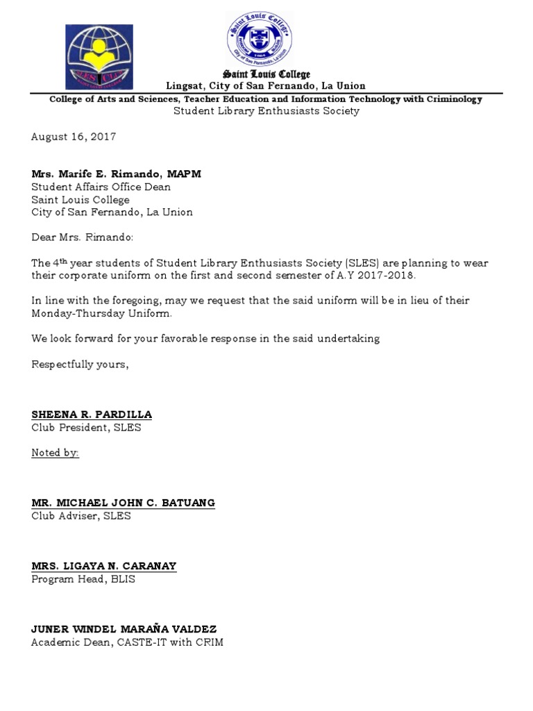 Exemption Letter | PDF