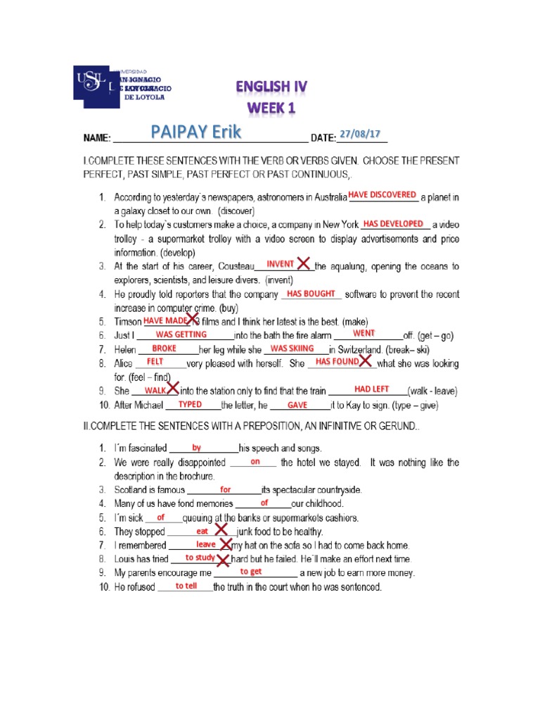 Worksheet w1 | PDF