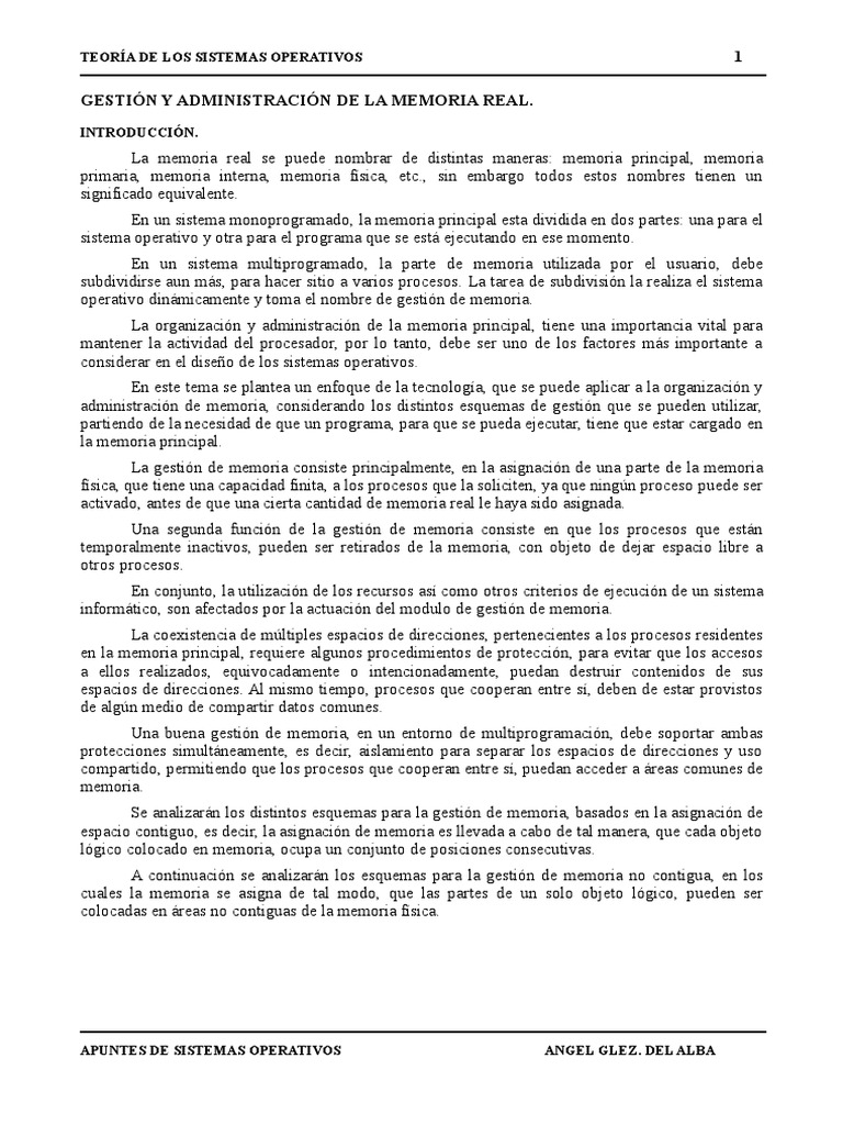 Memoria Particiones Fijas y Variables | PDF | Proceso (Computación ...