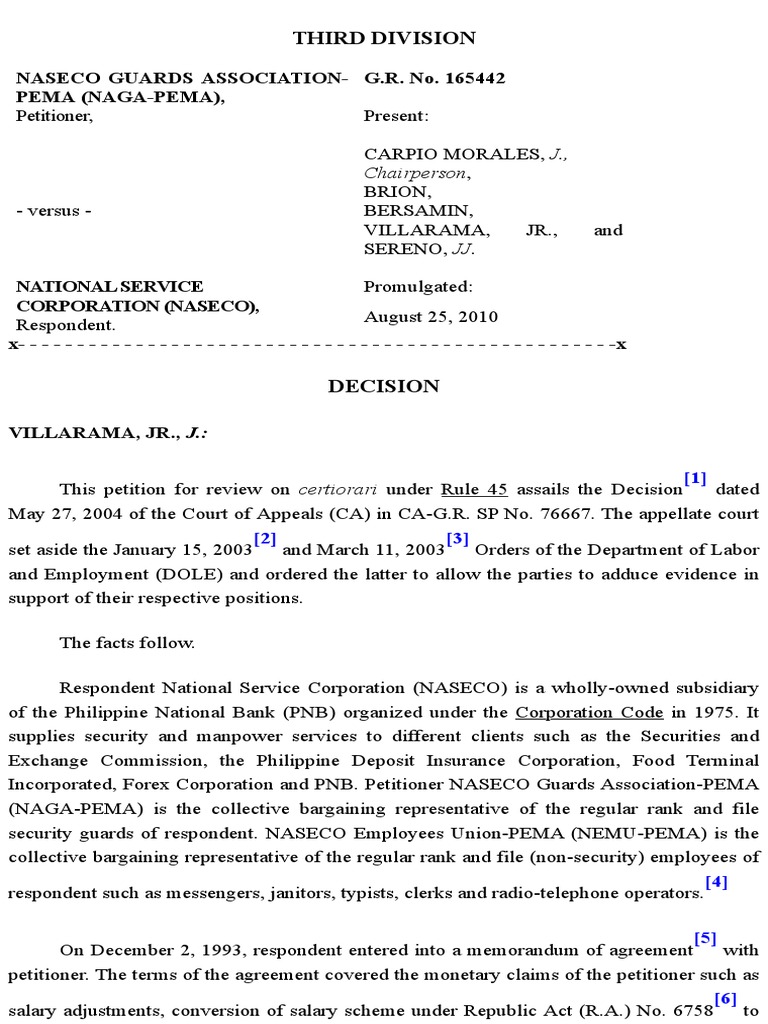 NASECO Vs National Service Corp G.R. No. 165442 | PDF | Piercing The ...