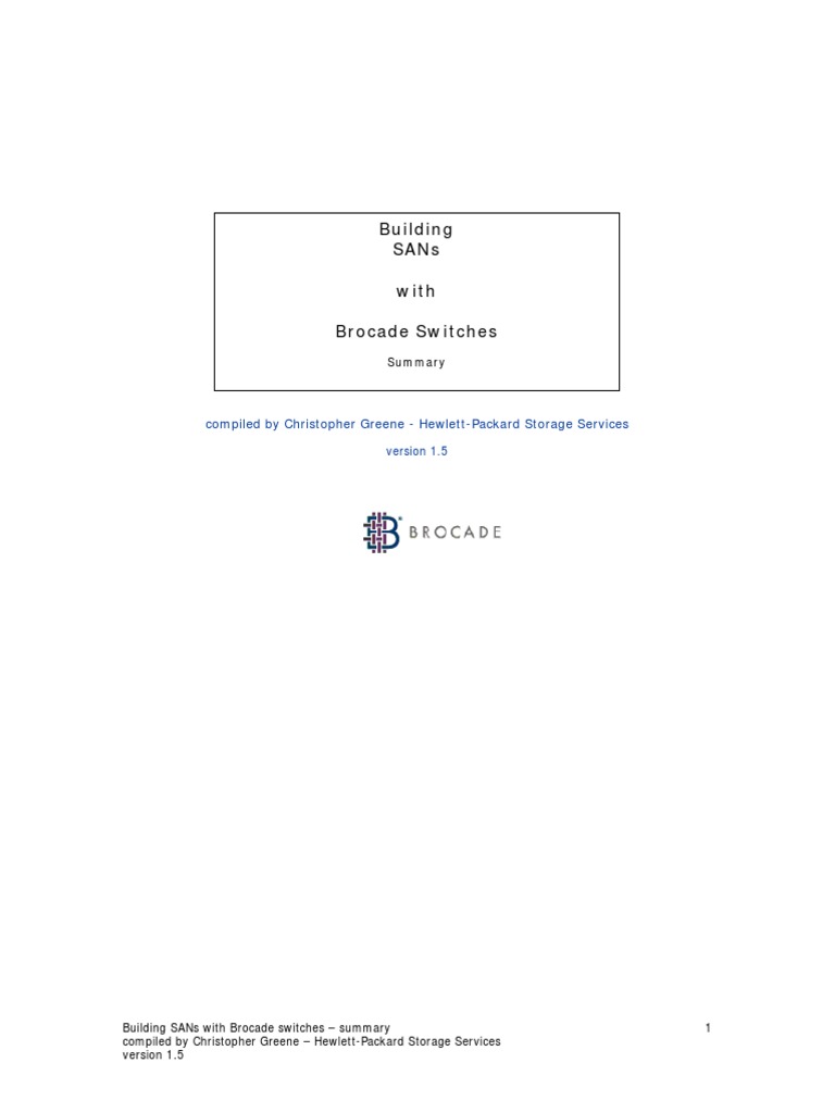 Building SANs With Brocade Switches by Chris Greene | Download Free PDF | Network Switch ...