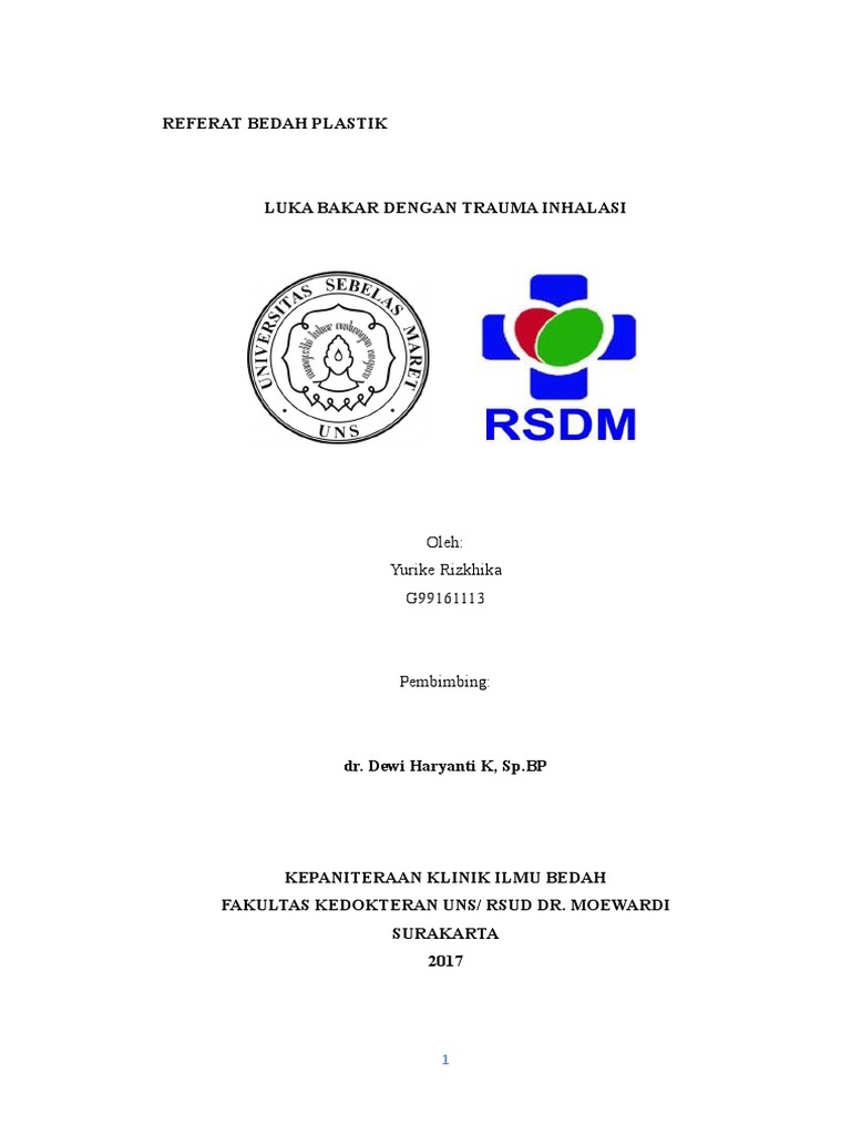 Referat Luka Bakar Dengan Trauma Inhalasi | PDF | Pengembangan Diri ...