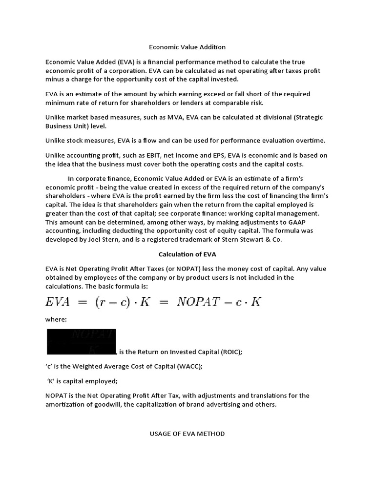 Understanding the Economic Value Added Method: A Comprehensive Look at ...