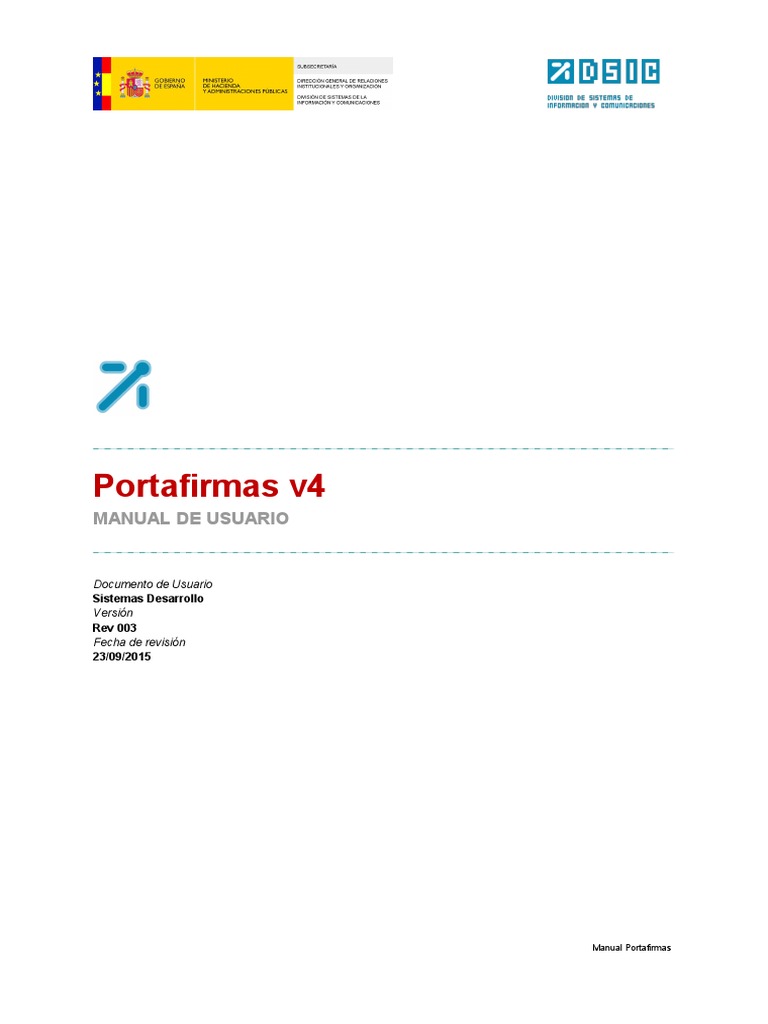 Manual del Usuario de Portafirmas v4: Una Guía Completa de sus Funciones y Capacidades | PDF ...