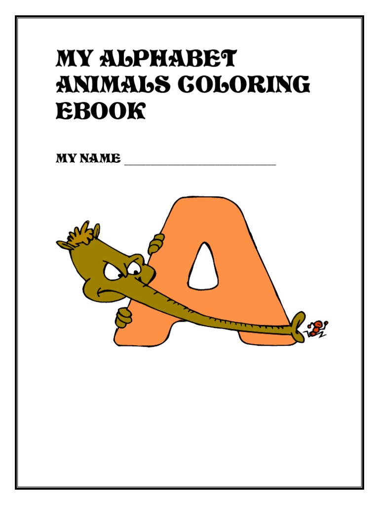 My Alphabet Animals Coloring Ebook | PDF