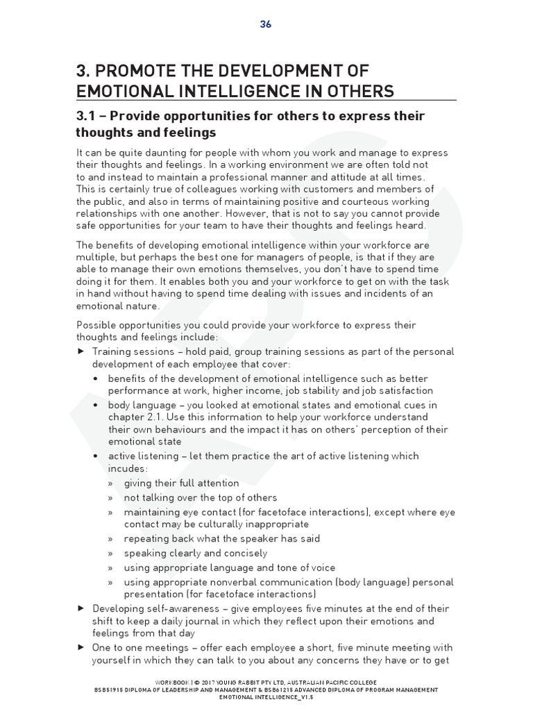 Emotional Intelligence - Session 6 PDF | PDF | Restorative Justice ...