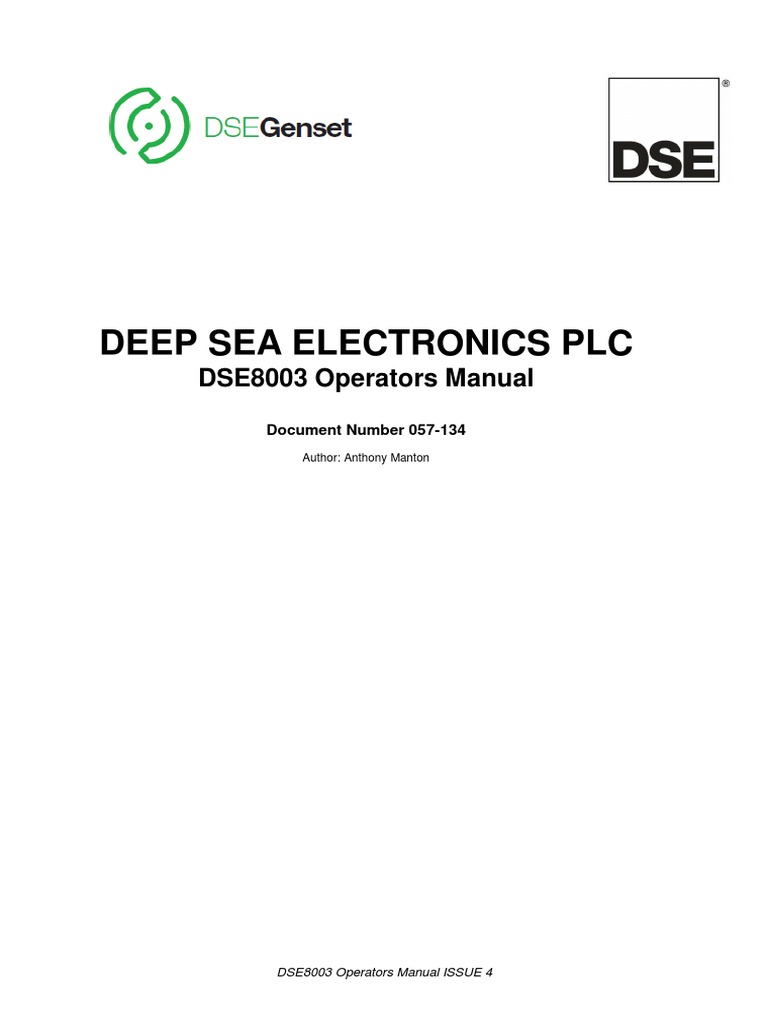 DSE8003 Operators Manual | PDF | Port (Computer Networking ...