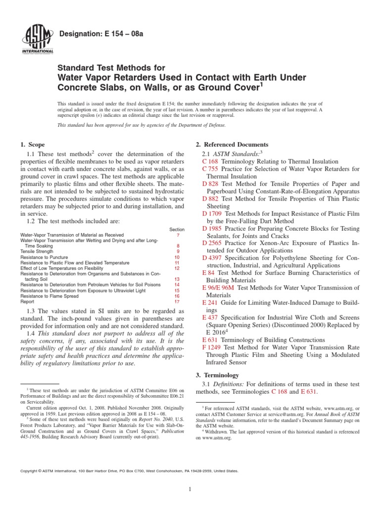 Astm E154 PDF | PDF | Soil | Humidity