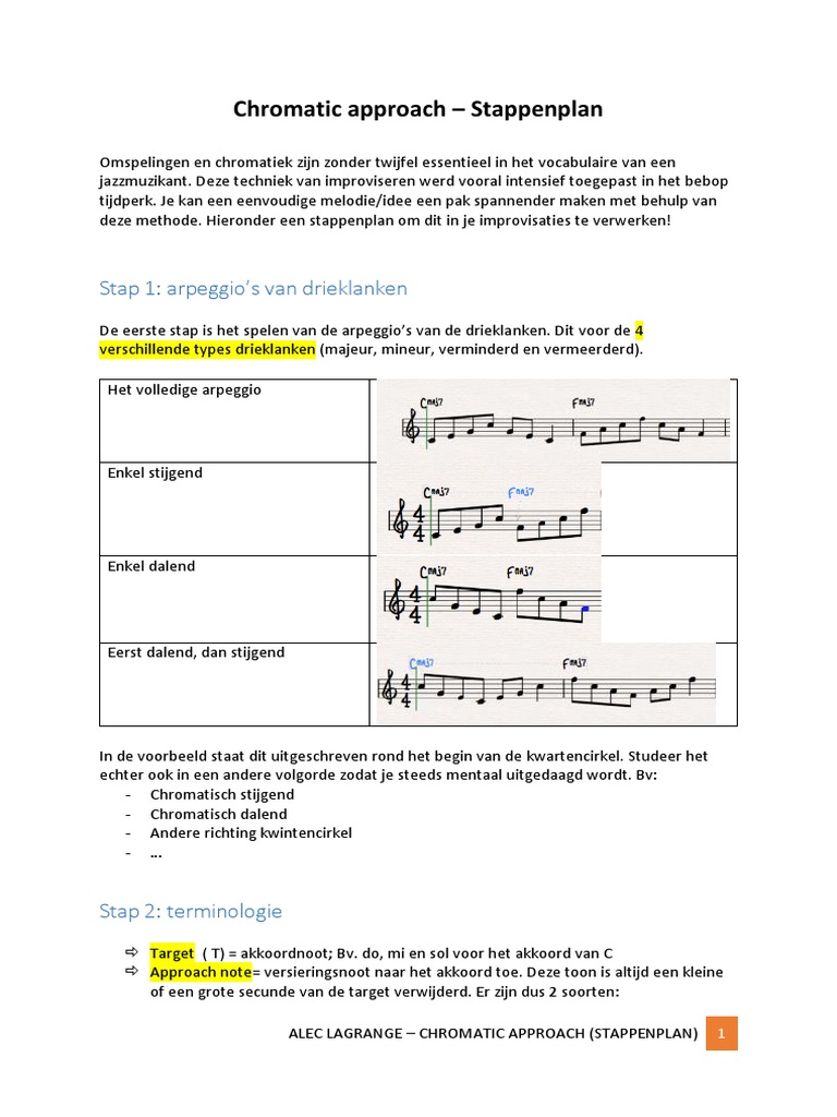Chromatic Approach - Stappenplan | PDF