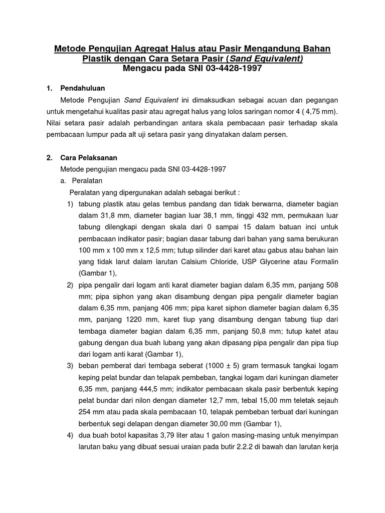 Sand Equivalent | PDF