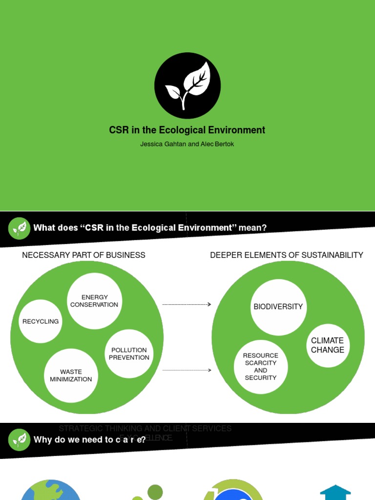 CSR Presentasi Ecological Environment | PDF | Sustainability | Resource