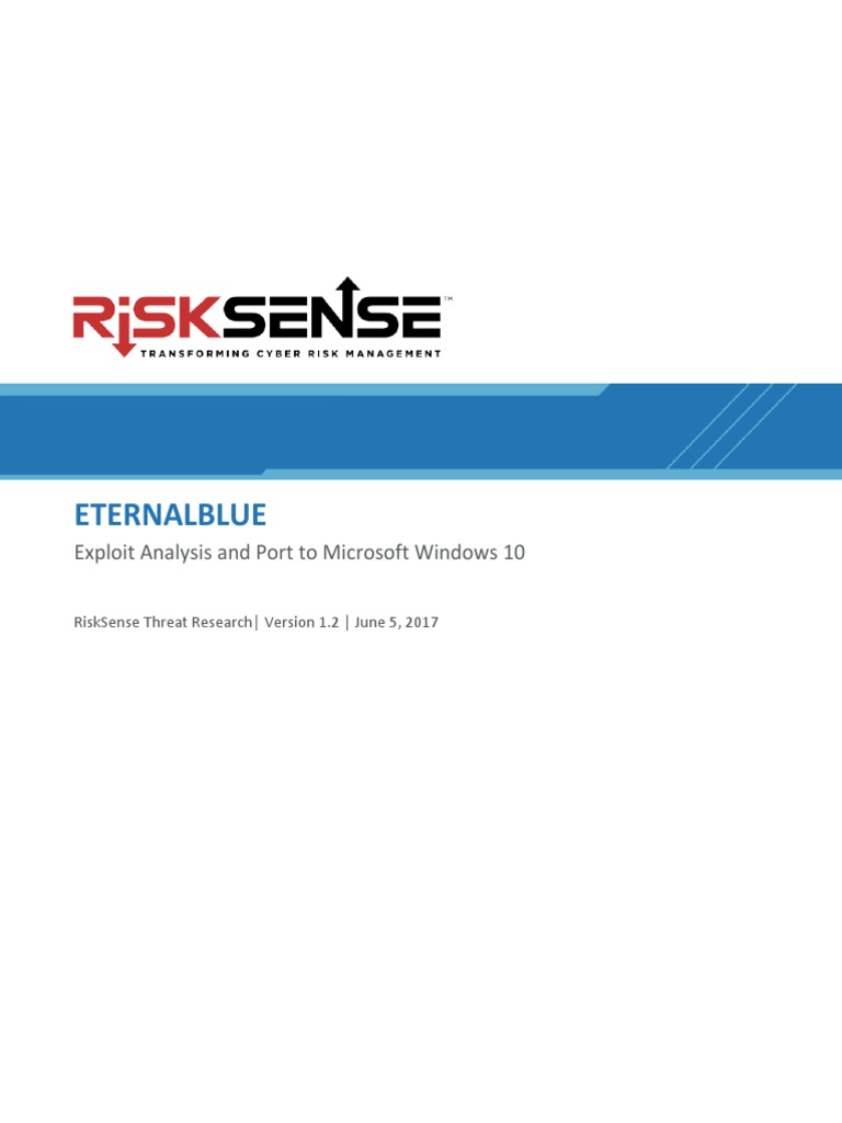 EternalBlue RiskSense Analysis-1.2 | PDF | Vulnerability (Computing ...