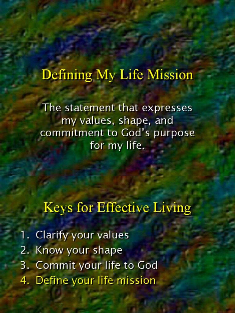 Defining My Life Mission | PDF | God | Gospel Of Matthew