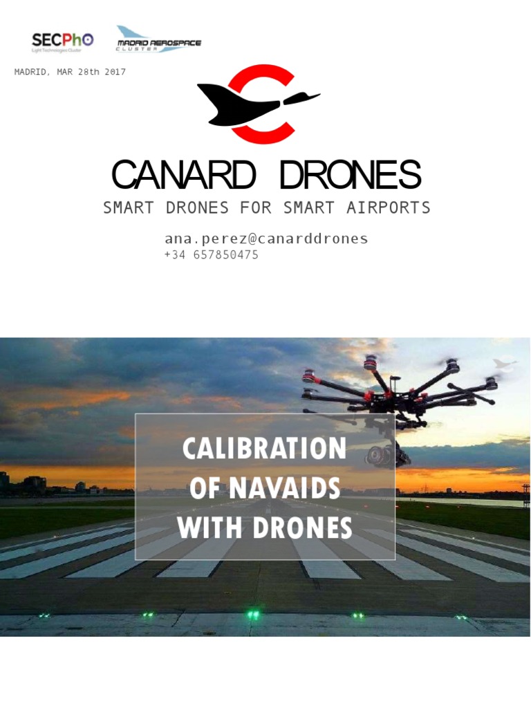 23-CANARD DRONES Presentacion SECPhO Cluster-Aeroespacial | PDF | Airport | Unmanned Aerial Vehicle
