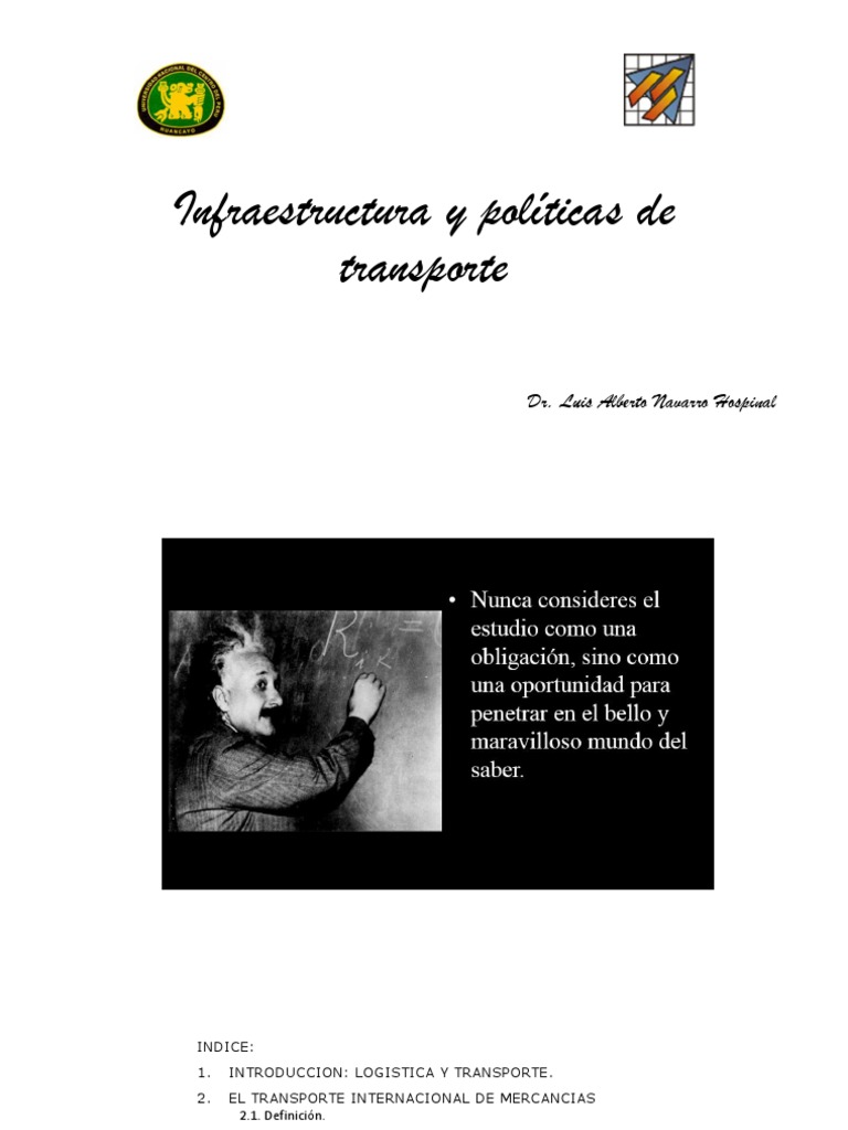 Infraestructura Y Políticas De Transporte Pdf Póliza De Seguros 6988