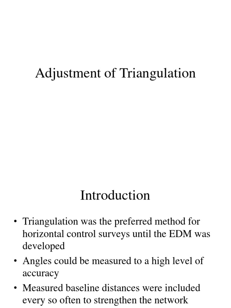 Azimuth Adjustment in Triangulation | PDF | Space | Elementary Geometry