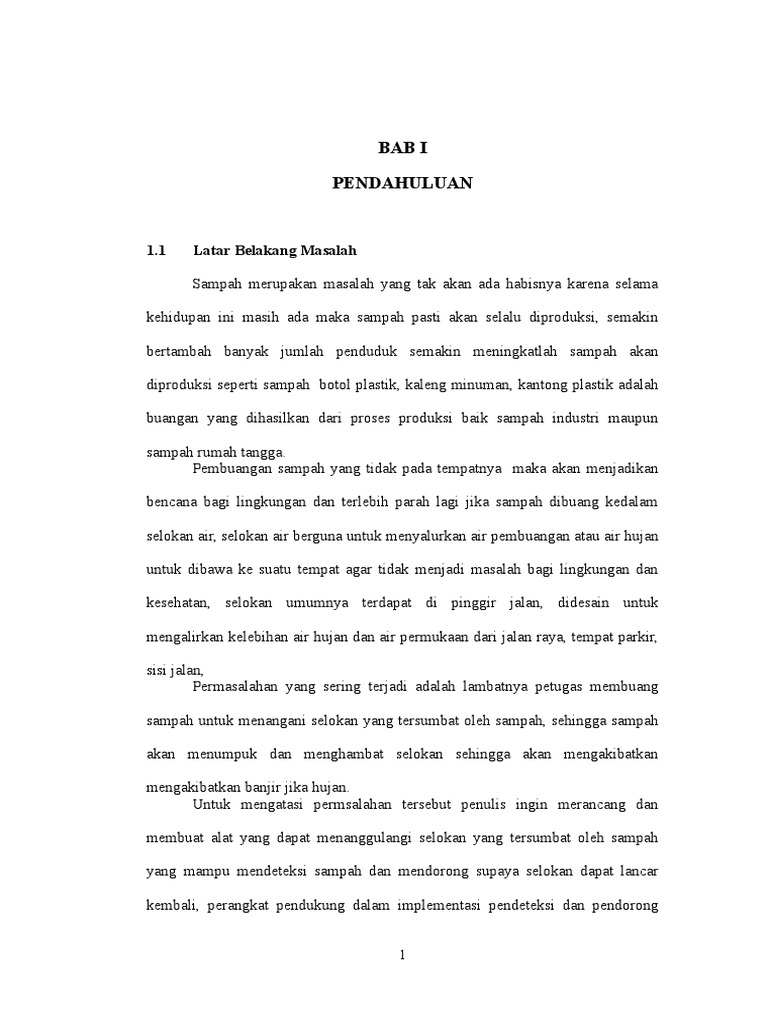 Alat Pendeteksi Sampah Otomatis | PDF