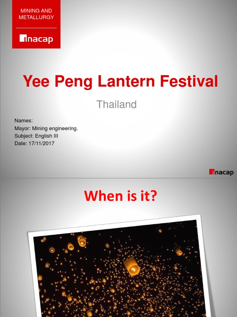 Yee Peng Lantern Festival: Thailand | PDF | Science & Mathematics
