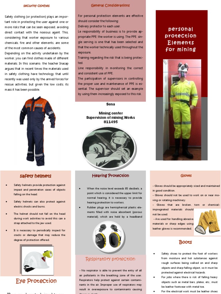 Personal Protection Elements For Mining: Sena Mining Center Supervision ...