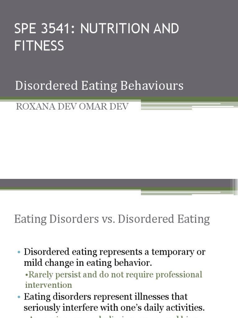Disordered Eating Vs Eating Disorder | PDF | Eating Disorder | Bulimia ...