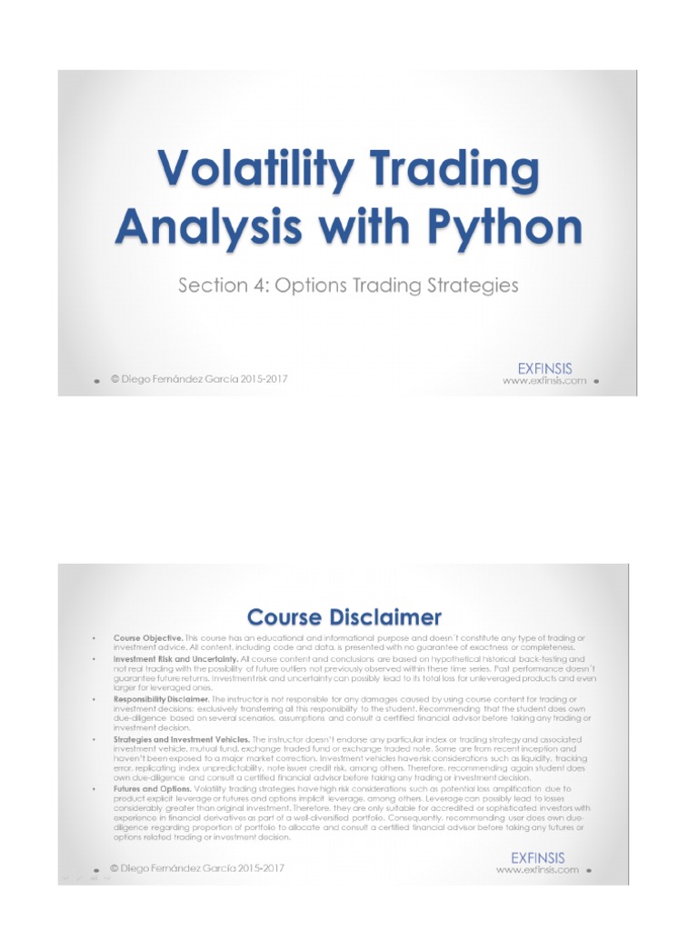 4.options Trading Strategies Python | PDF