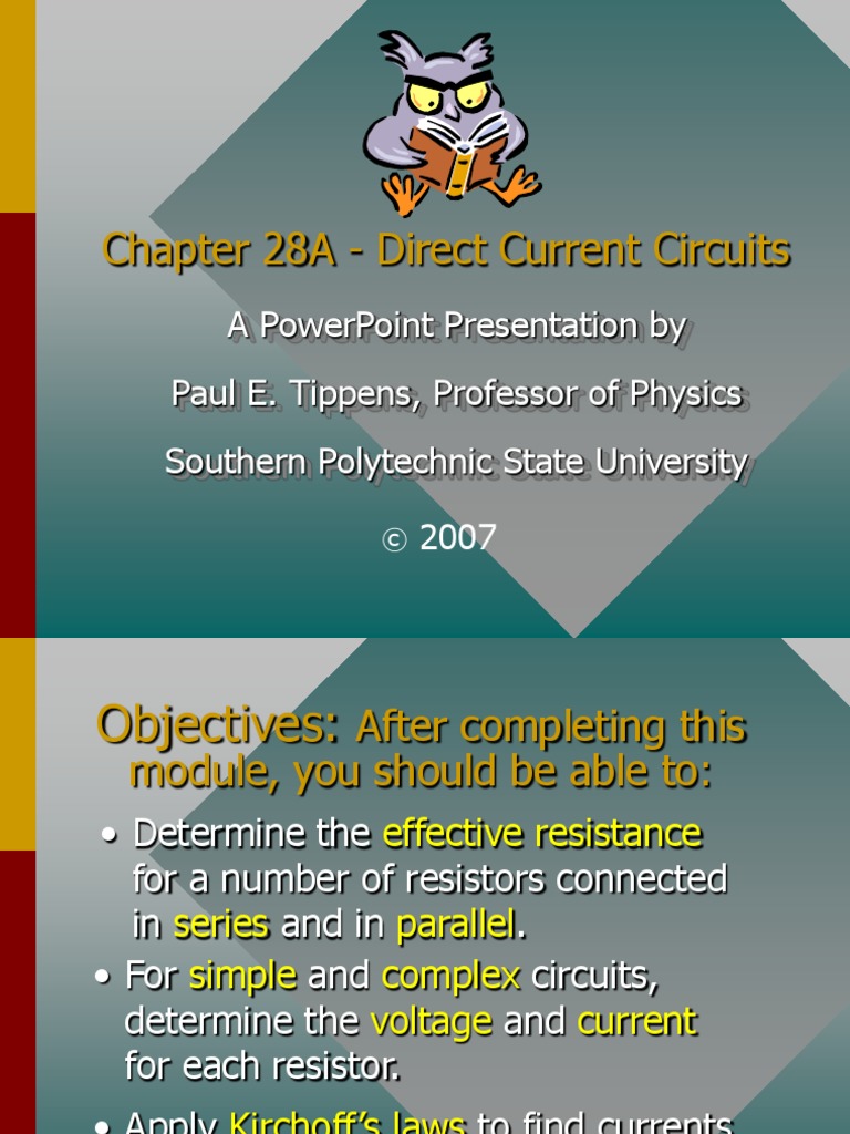 Chapter 28A - Direct Current Circuits | PDF | Series And Parallel ...