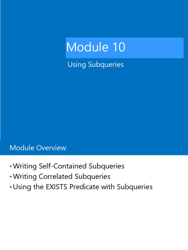 Using Subqueries | PDF | Databases | Computer Programming