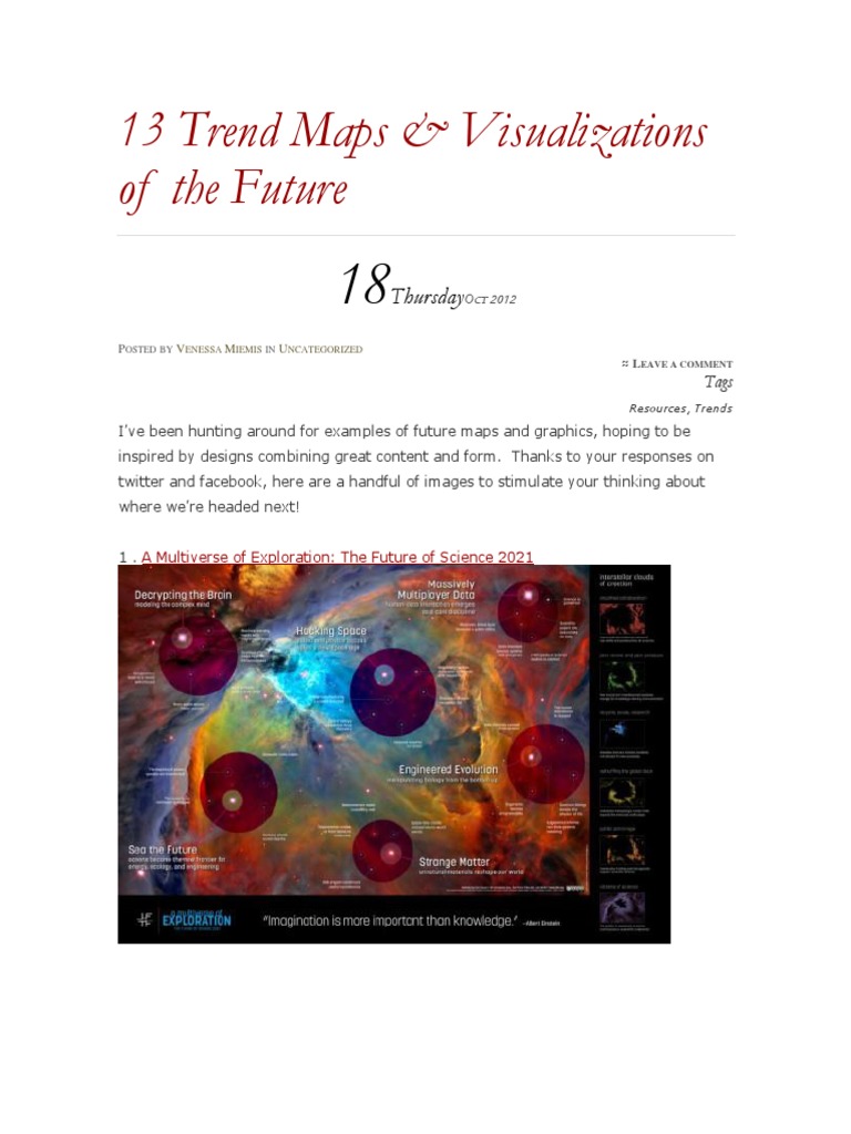 13 Trend Maps & Visualizations of The Future: Thursday | PDF | Image ...
