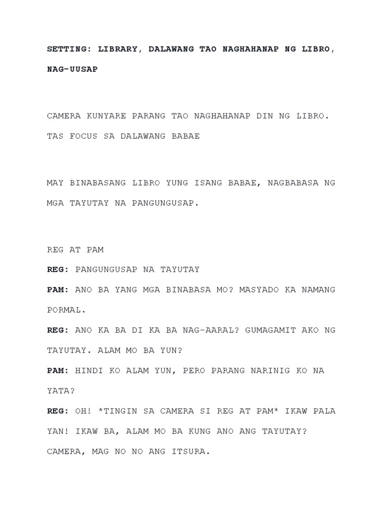 Masining Script | PDF