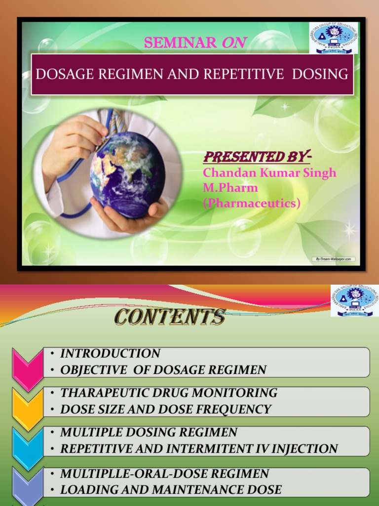 Dosage Regimen and Repetitive Dosing: Seminar | PDF | Pharmacokinetics ...