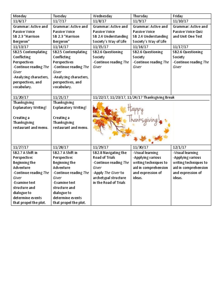 November 2017 Lesson Plans | PDF | Reading Comprehension | Reading ...