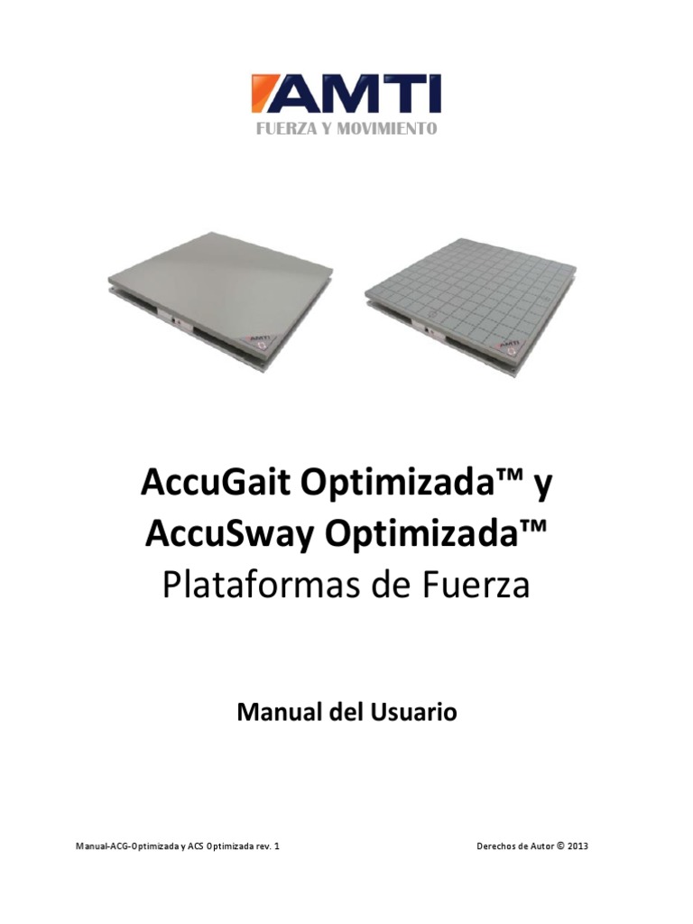 Manual de Usuario - Plataforma de Fuerza ACG y ACS Optimized - AMTI ...
