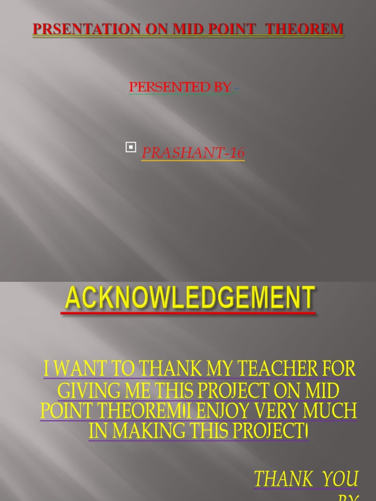 Presentation On Mid Point Theorem | PDF