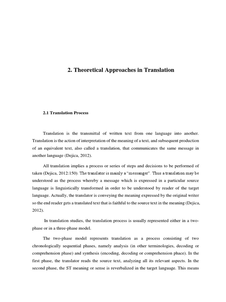 Translation Process and Models Explained | PDF | Translations ...